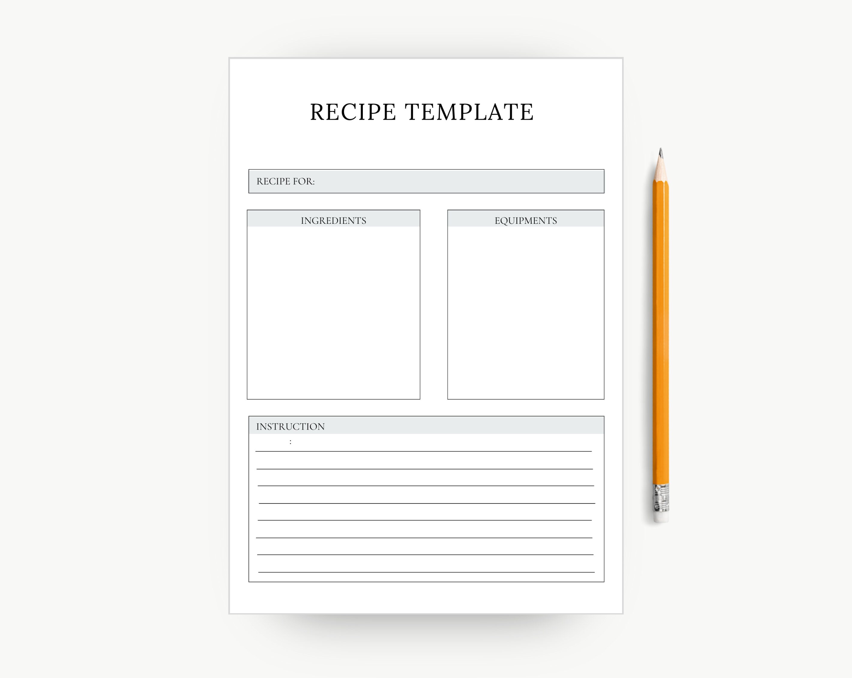 Ultimate Printable Recipe Template Planner Organize Your Culinary ...