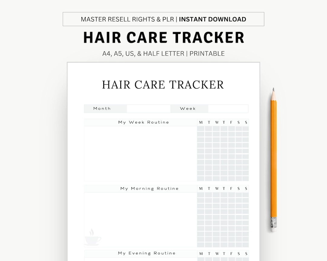 Hair Care Tracker Self Care - Etsy