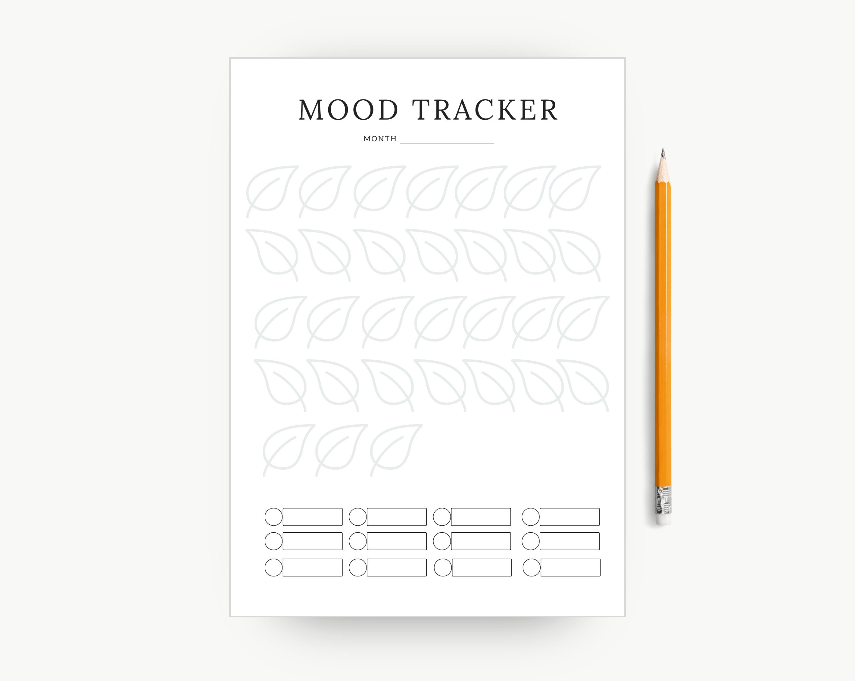 Artistic Printable Mood Tracker Planner Page Elevate Your Daily Mood ...