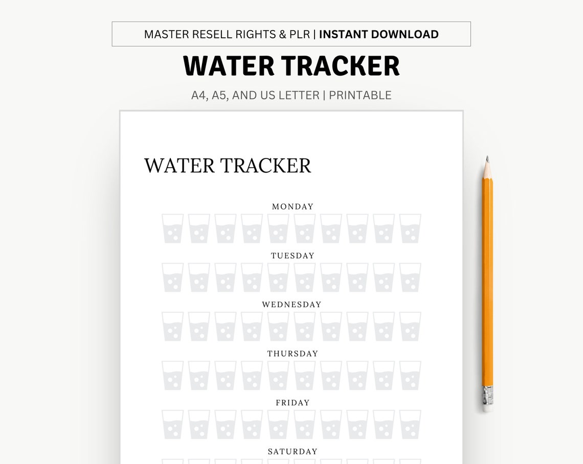 Water Tracker Printables Stay Hydrated With Printable Water Tracking ...