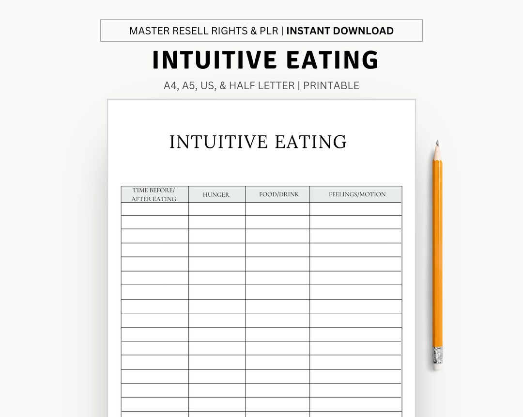 Printable Intuitive Eating Planner: Achieve Wellness With Our ...