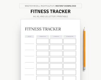 Workout Tracker Printable, Daily Exercise Log, Fitness Journal, Workout ...