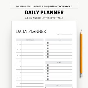 Printable Daily Planner Fillable Daily to Do List Productivity Planner ...