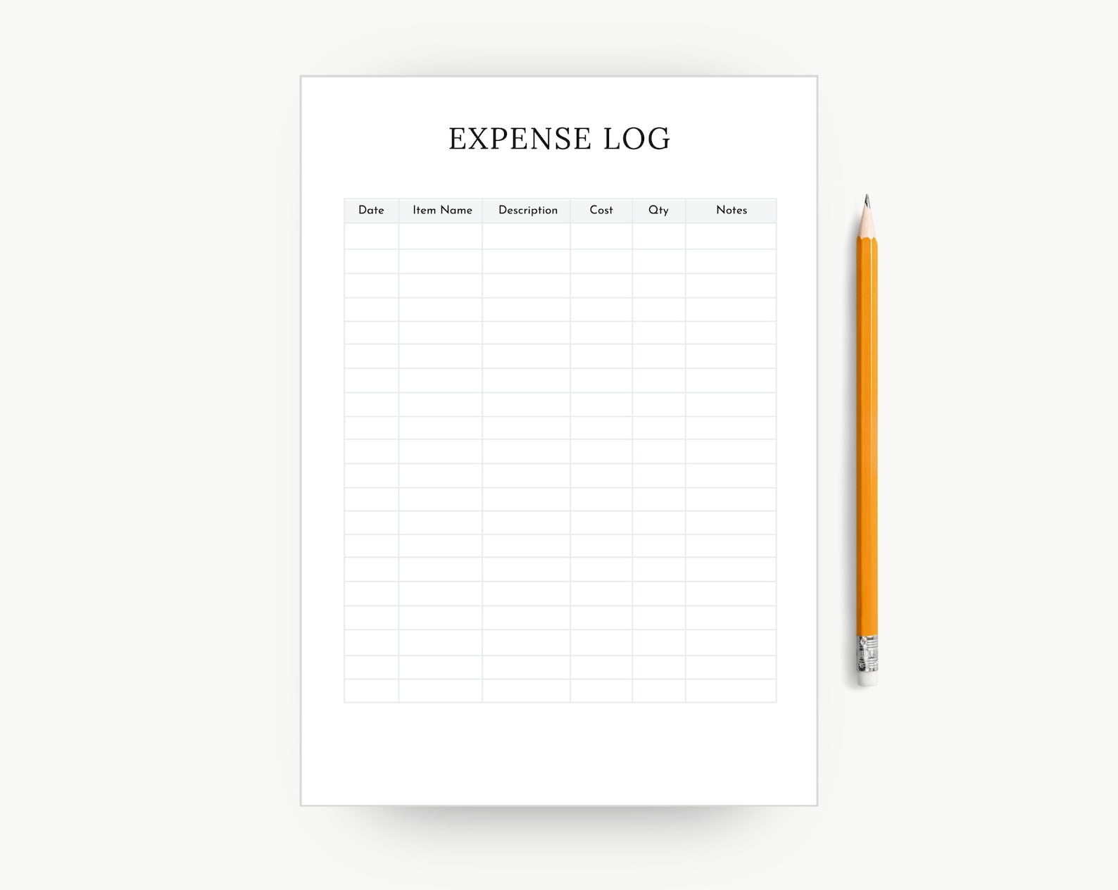 Printable Expense Log Planner, Expense Tracker, Expense Log, Spending ...