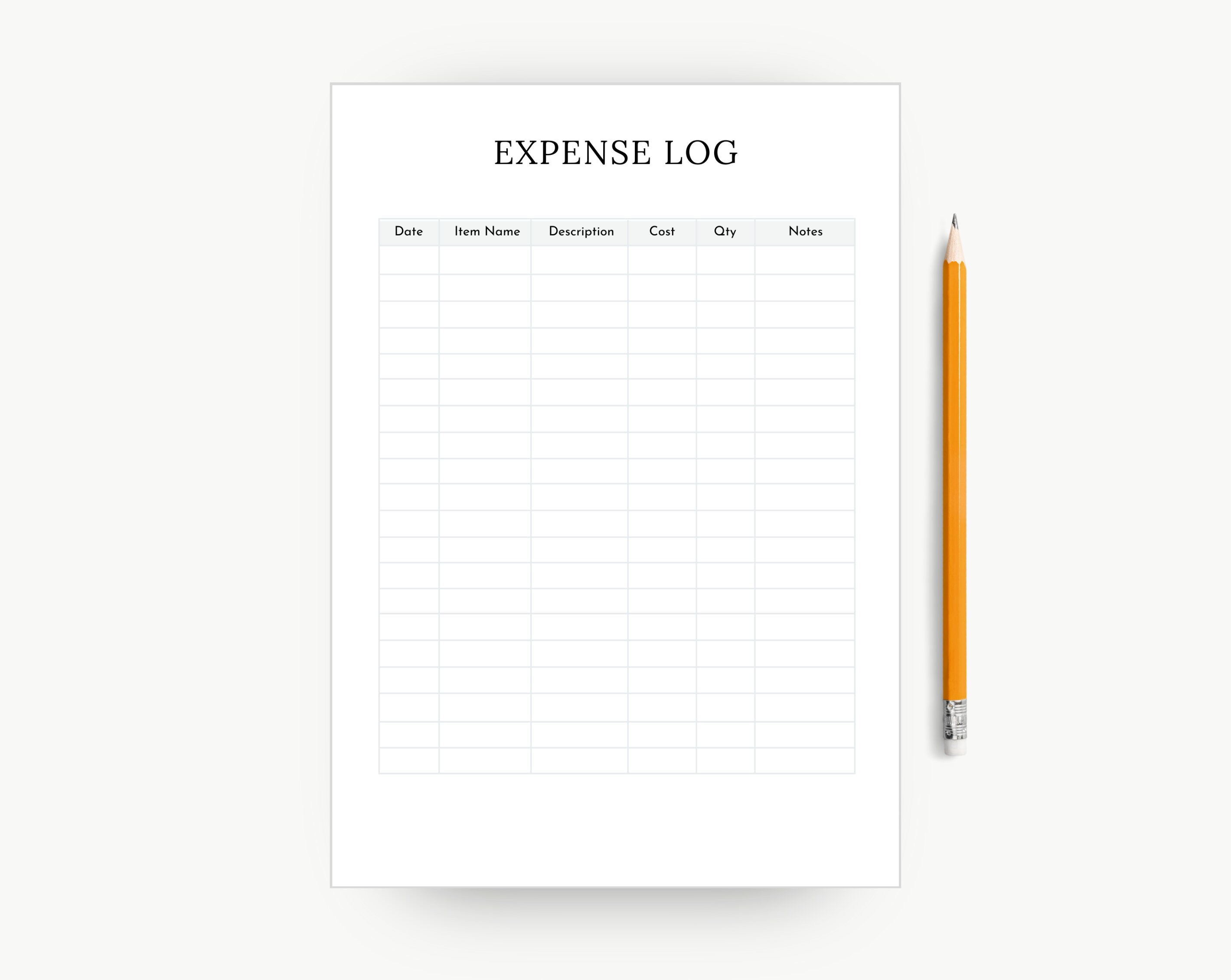 Printable Expense Log Planner, Expense Tracker, Expense Log, Spending ...