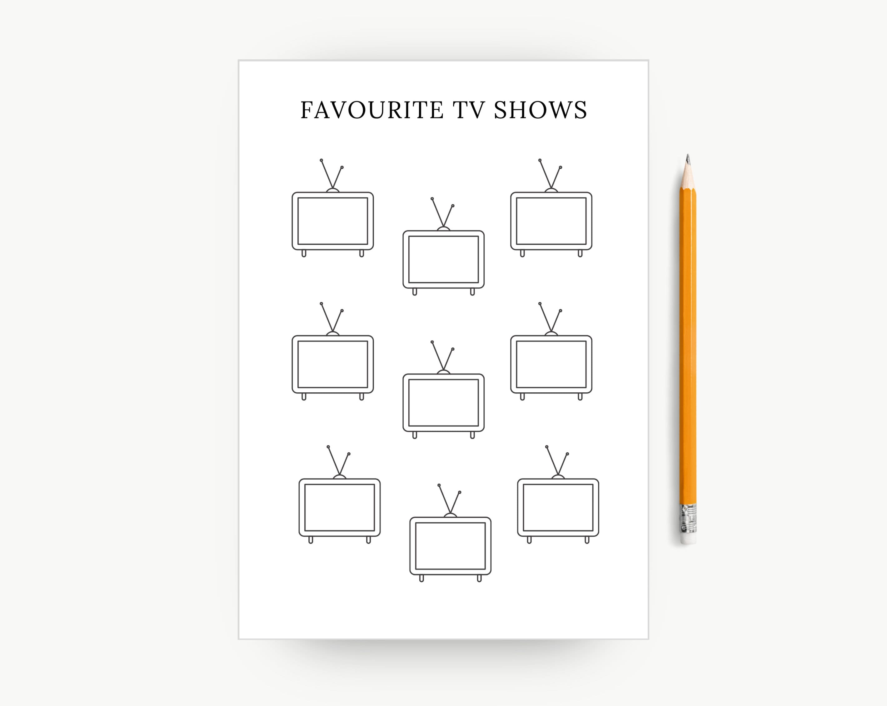 Favourite TV Shows Printable Planner Your Ultimate Guide to Organize TV ...