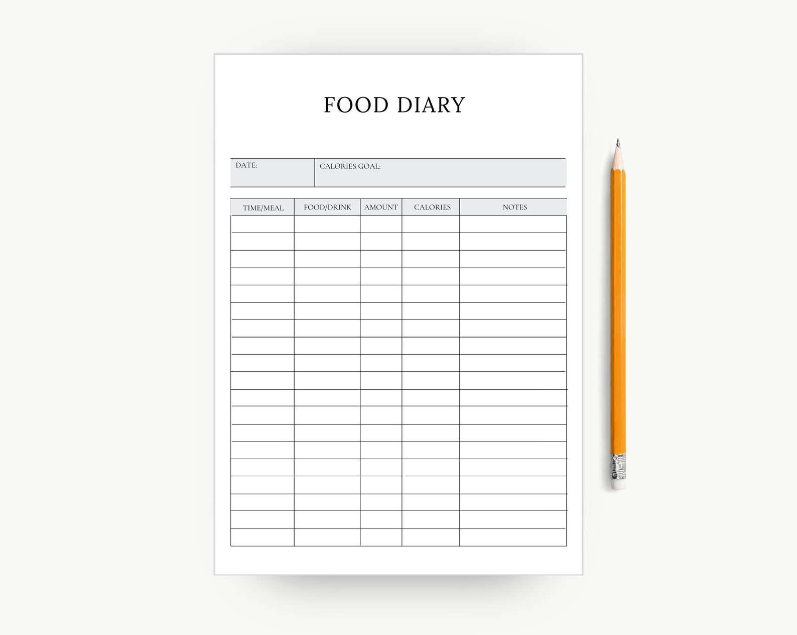 Daily Food Diary 2024, Printable Food Diary Planner, Meal Planner, Food ...
