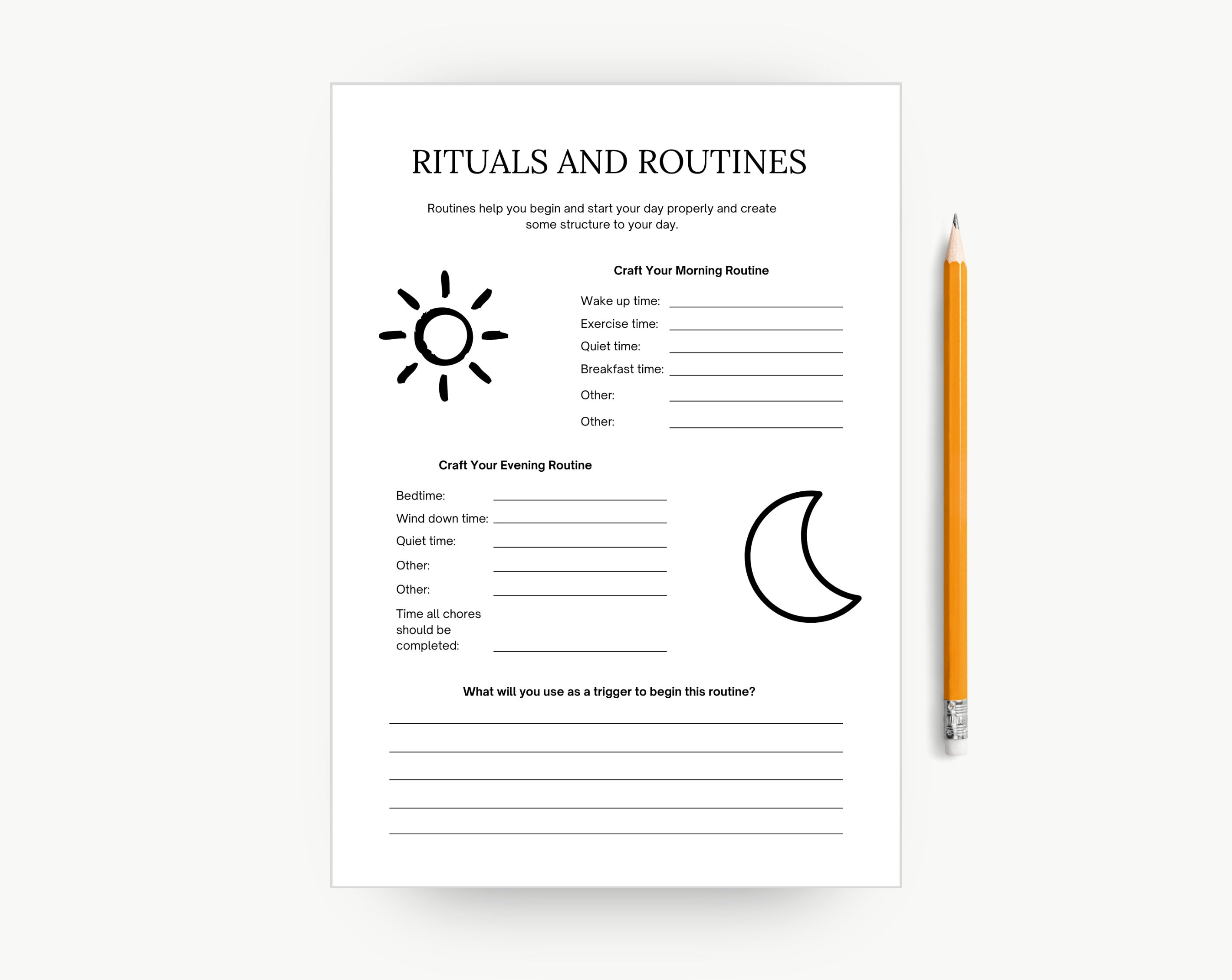 Daily Rituals and Routine Printable - Plan Your Day With Our ...