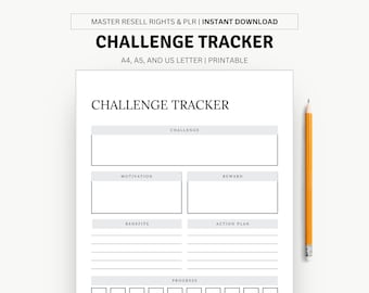 Printable 30 Day Challenge | Goal Setting, Progress Tracker, Habit ...