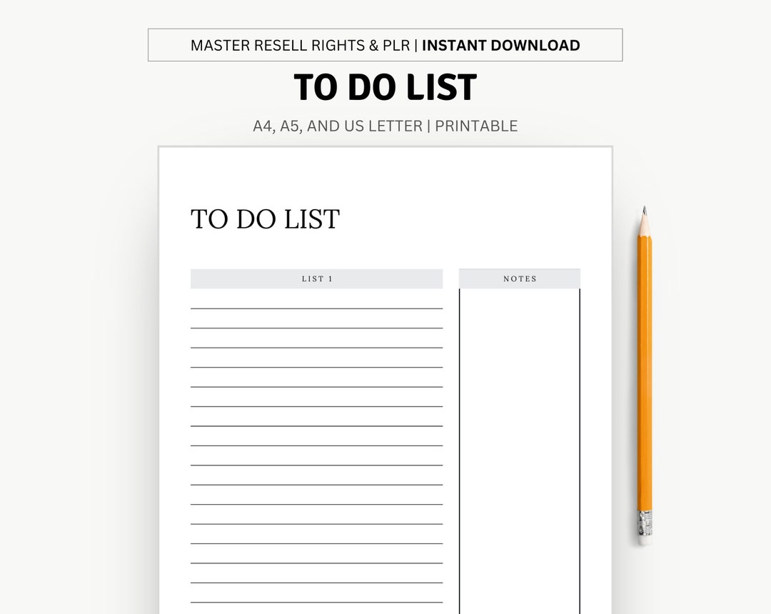 To Do Lists Task Lists Printable Daily Task List Template PDF Daily ...