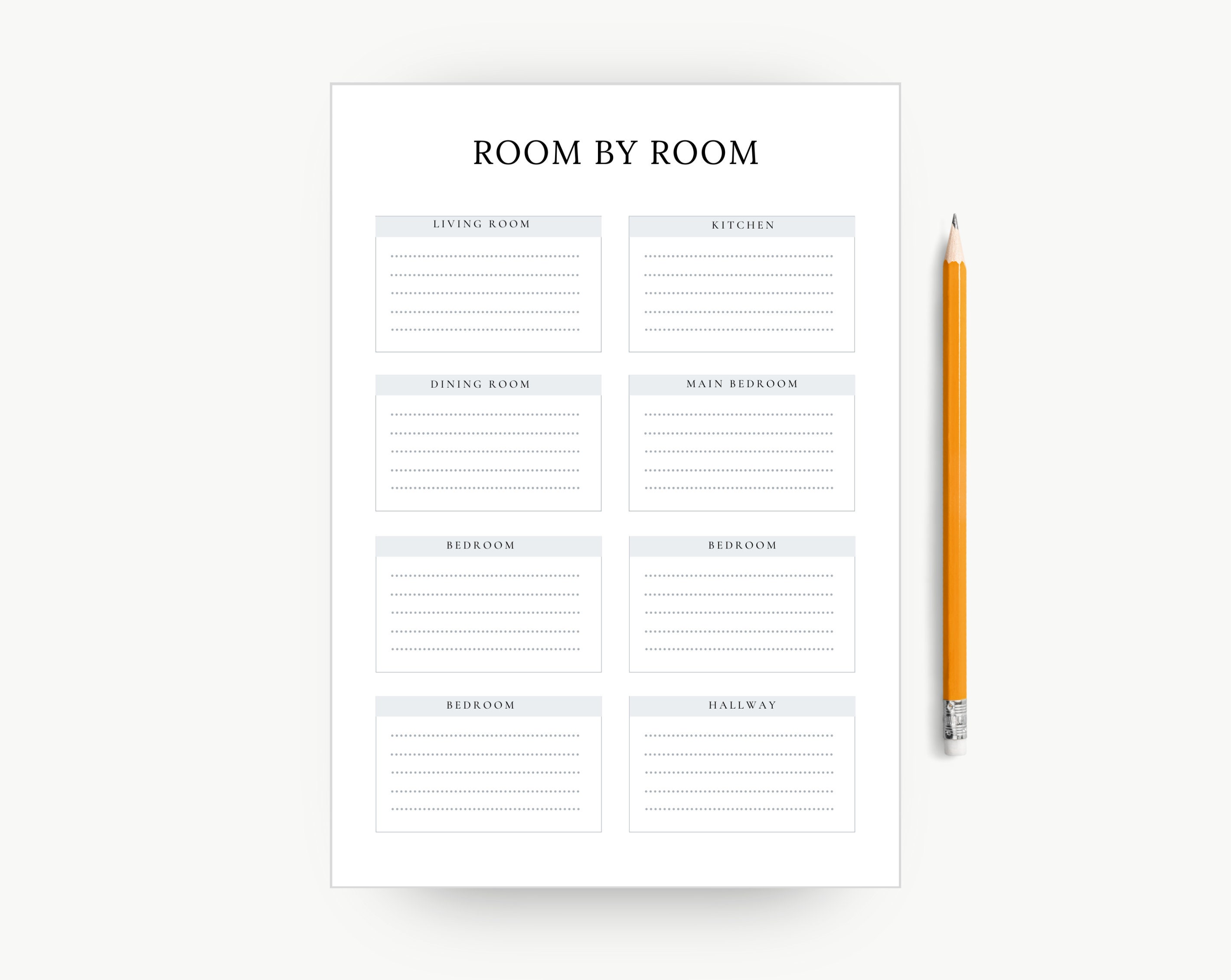 Ultimate Room by Room Cleaning Planner, Room Improvement Planner ...