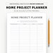 Printable Home Project Planner Page - A4, A5, US Letter, Half Letter ...