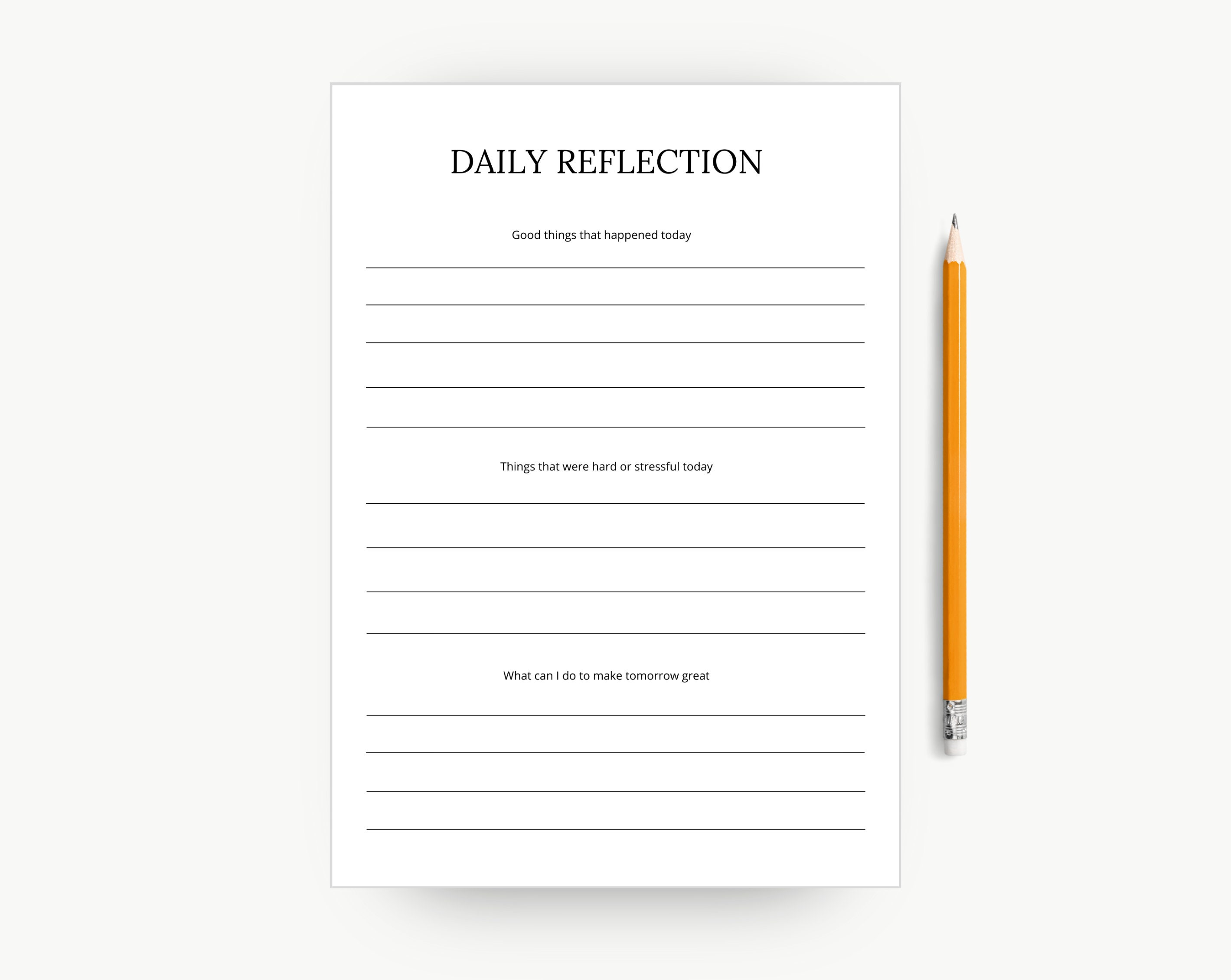 Printable Daily Reflection Self Love Planners A4, A5, US Letter, Half ...