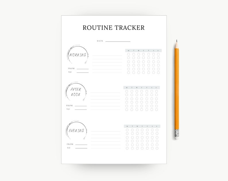 Ultimate Routine Tracker Printable Planner Page - Boost Productivity ...