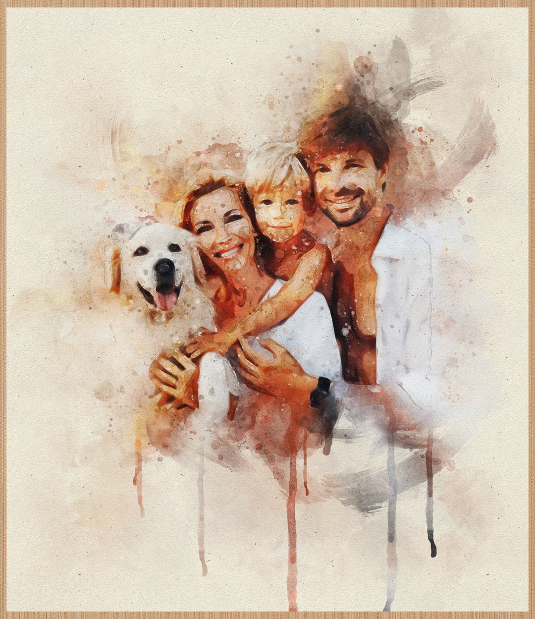 Cherished Moments Custom Watercolor Portrait Commissions: Personalized ...