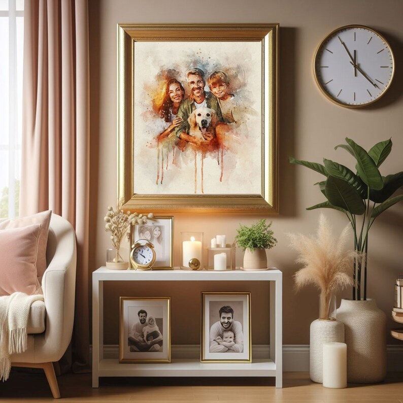 Cherished Moments Custom Watercolor Portrait Commissions: Personalized ...