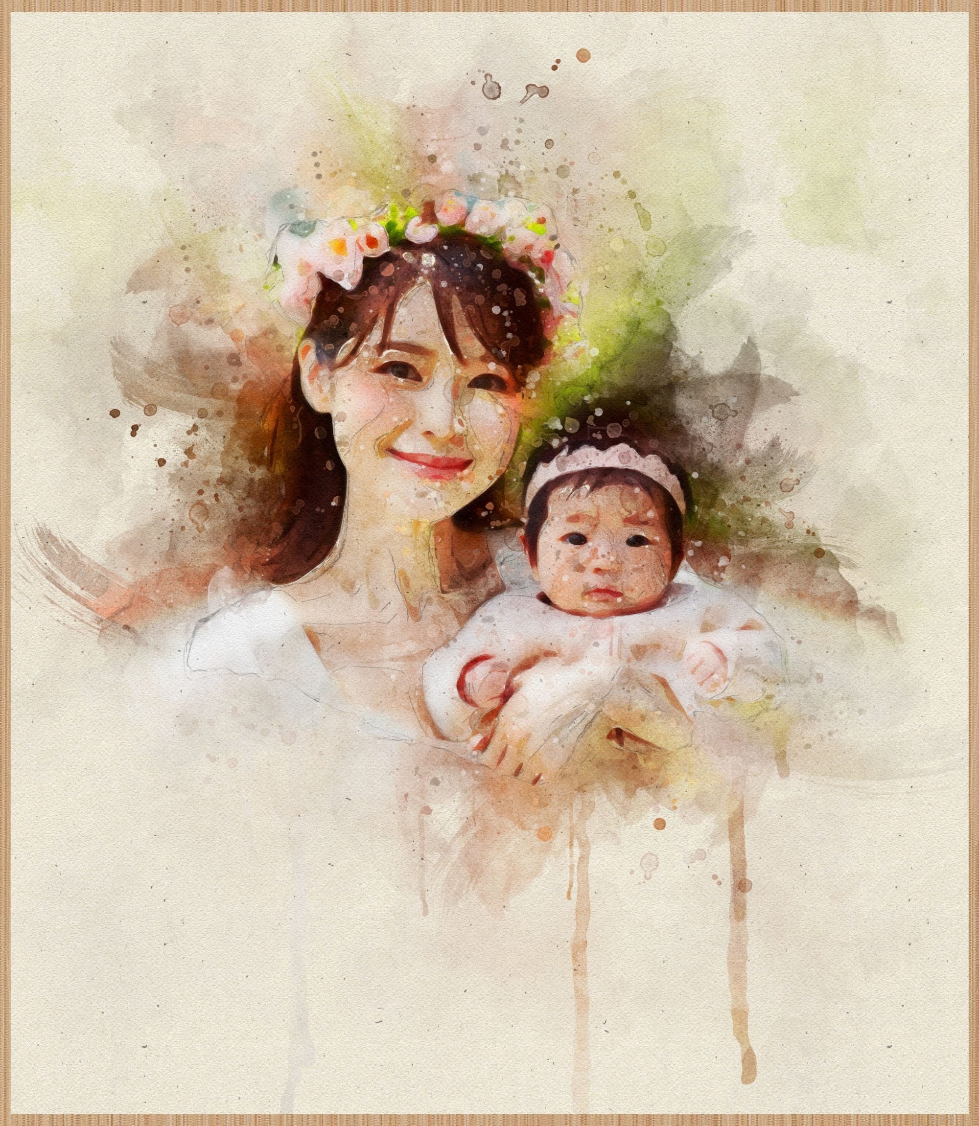 Cherished Moments Custom Watercolor Portrait Commissions: Personalized ...