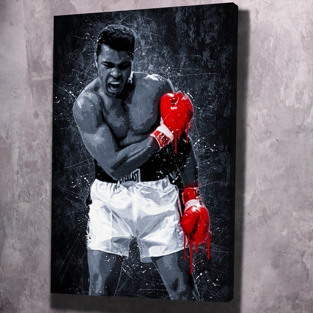 Muhammad Ali Painting Drip Canvas & Acrylic Wall Art - Etsy