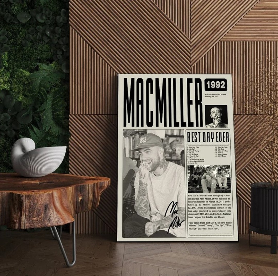 Mac Miller Poster Mac Miller Retro Magazine Poster Mac - Etsy
