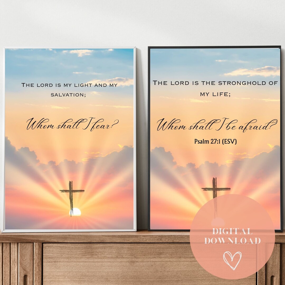 The Lord is My Light and My Salvation Digital Product | Bible Verse ...