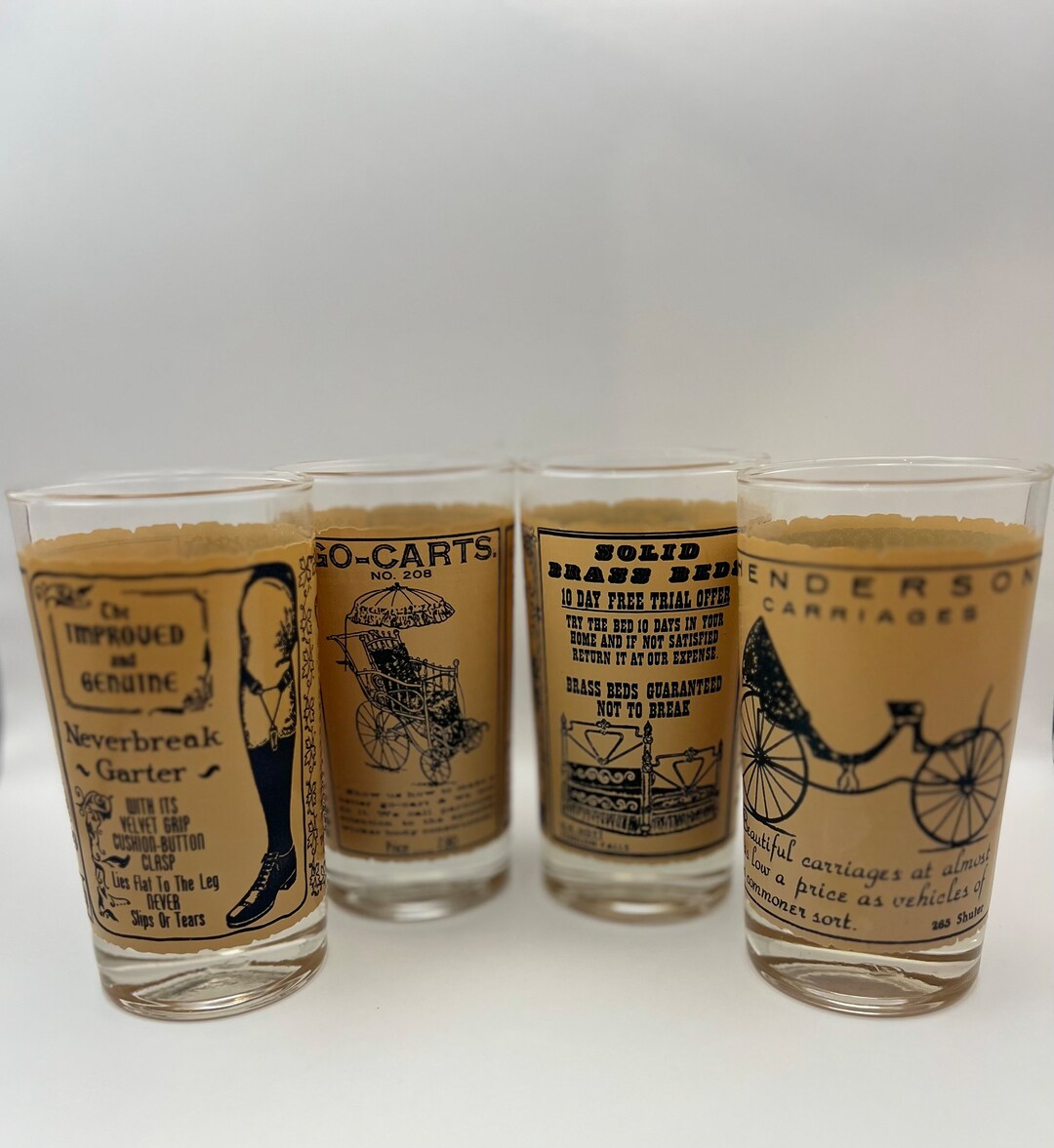 Cassidy's Glass Canada Advertising Glasses - Set of 4 - Etsy