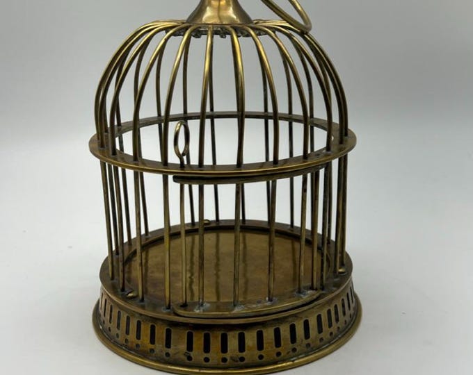 Vintage Brass Bird Cage - Etsy