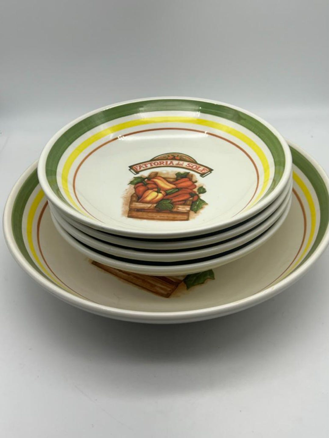Vintage Himark Fattoria Del Sole Made in Italy Pasta Bowl - Set of 5 - Etsy