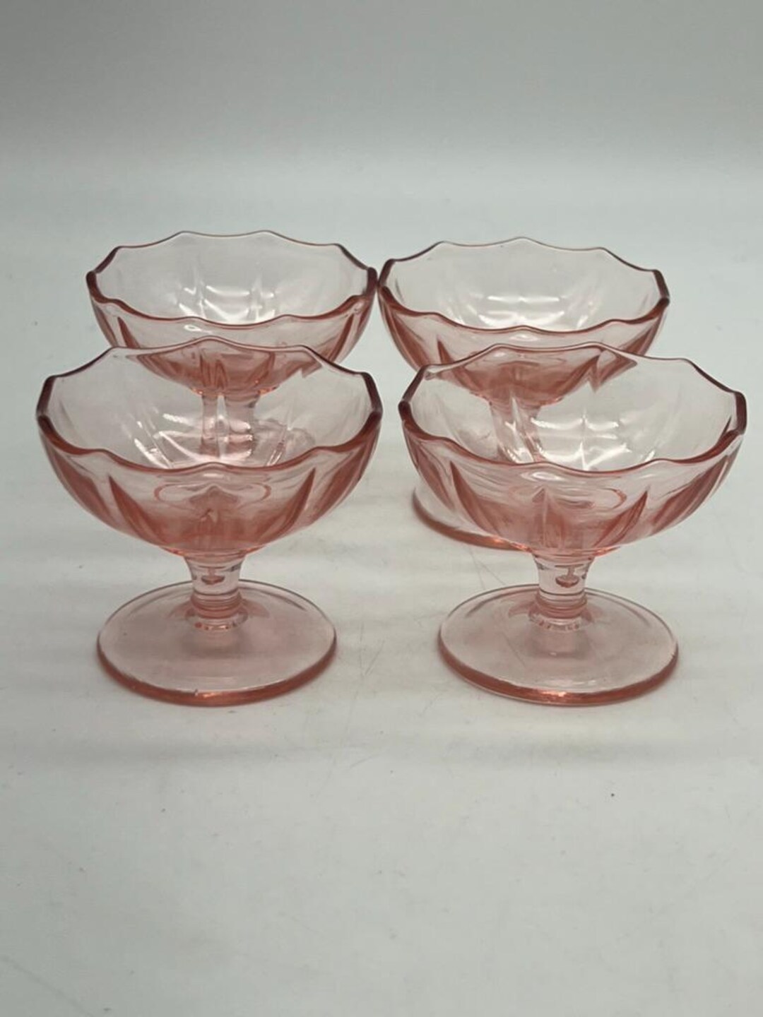 Vintage Decagon Pink by Cambridge Nut / Salt Dip Dish - Set of 4 - Etsy