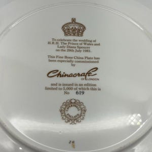 Princess Diana and Prince Charles Commemorative Wedding Plate 1981 - Etsy