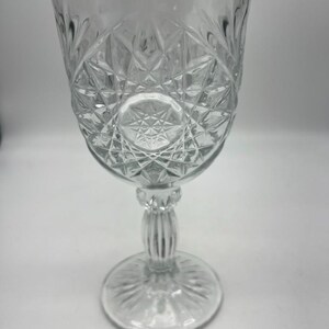 Libbey Glass Hobstar Clear Goblet Water Goblet X 6 - Etsy