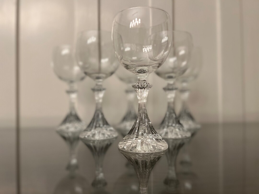 Mikasa 'the Ritz Wine Glasses Set of 6 - Etsy