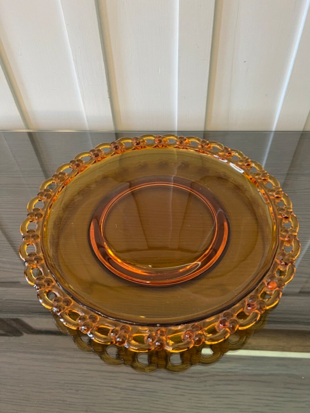 Vintage Josef Inwald 1930's Art Deco Amber Platter - Etsy