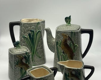 Vintage Tilso Art Aka L. Batlin & Sons Art Deco Leaping Gazelle Tea Set ...