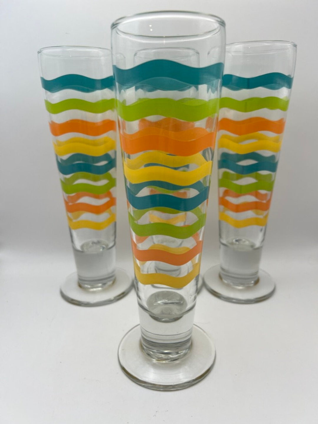 Vintage Libbey Fiesta Banded Pilsner Glass - Set of 4 - Etsy