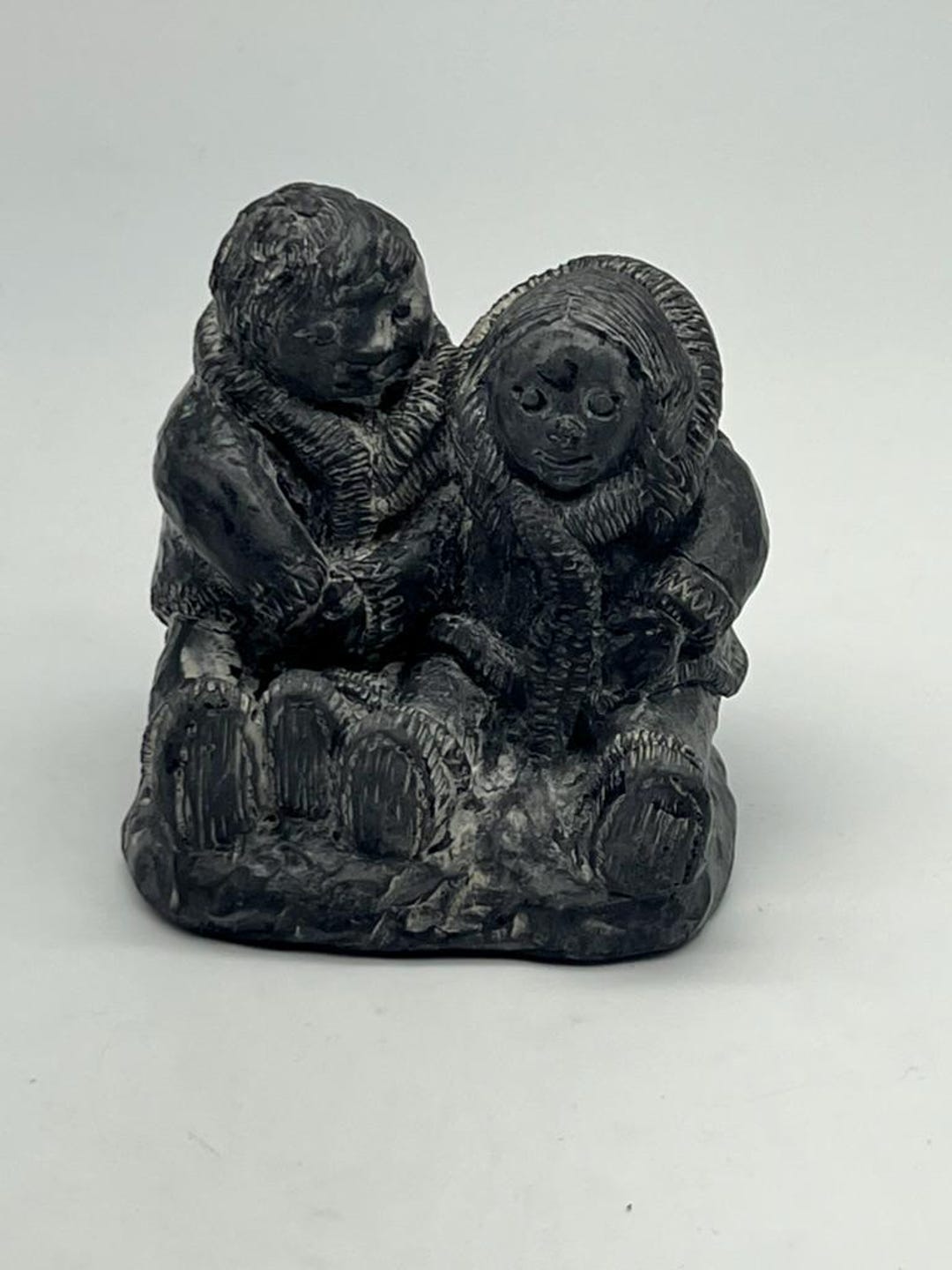Vintage Inuit Couple Wolf Carving - Etsy