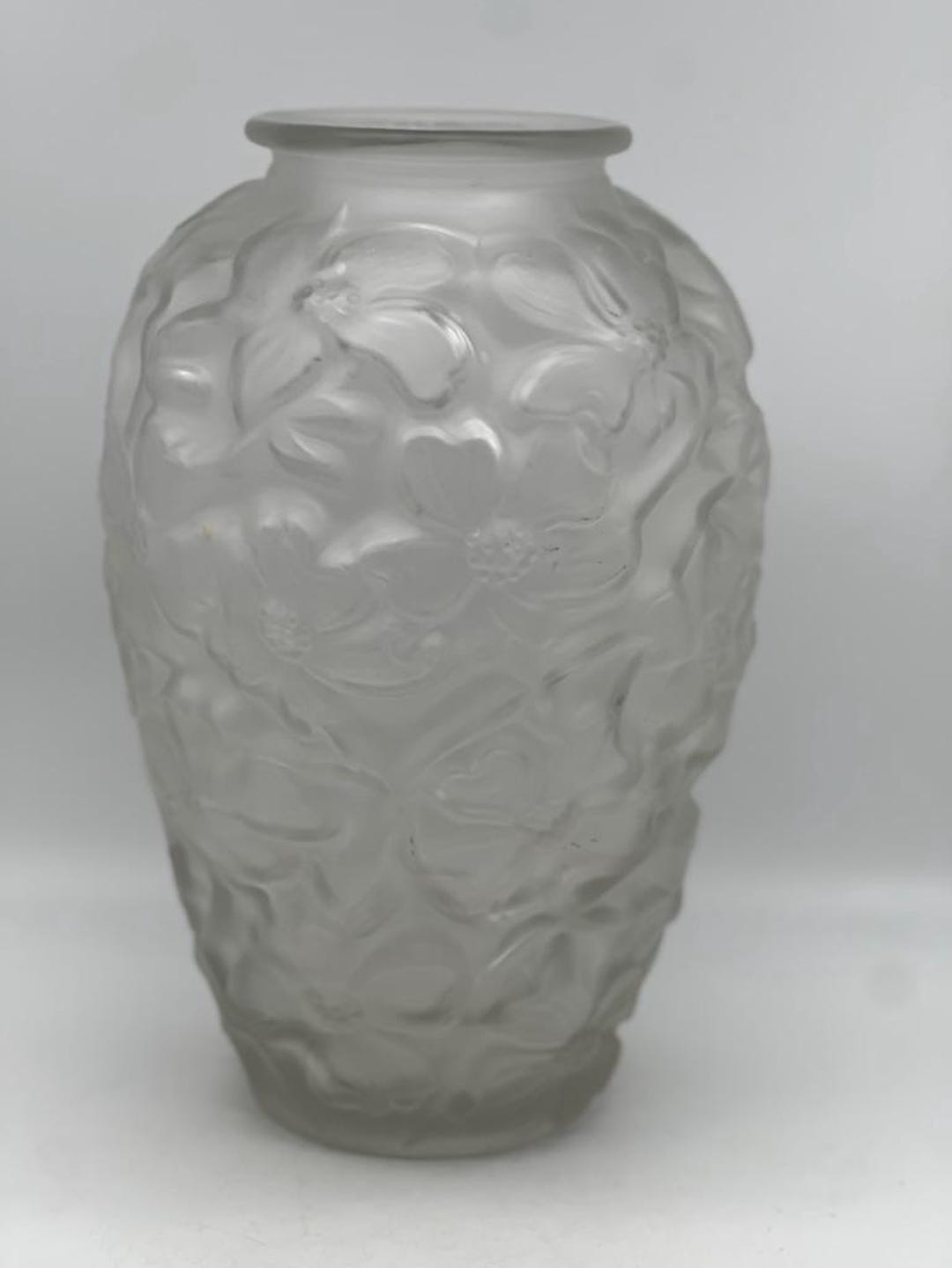 Bohemian Czech Libochovice Art Deco Glass Vase With Flowers - Lalique ...