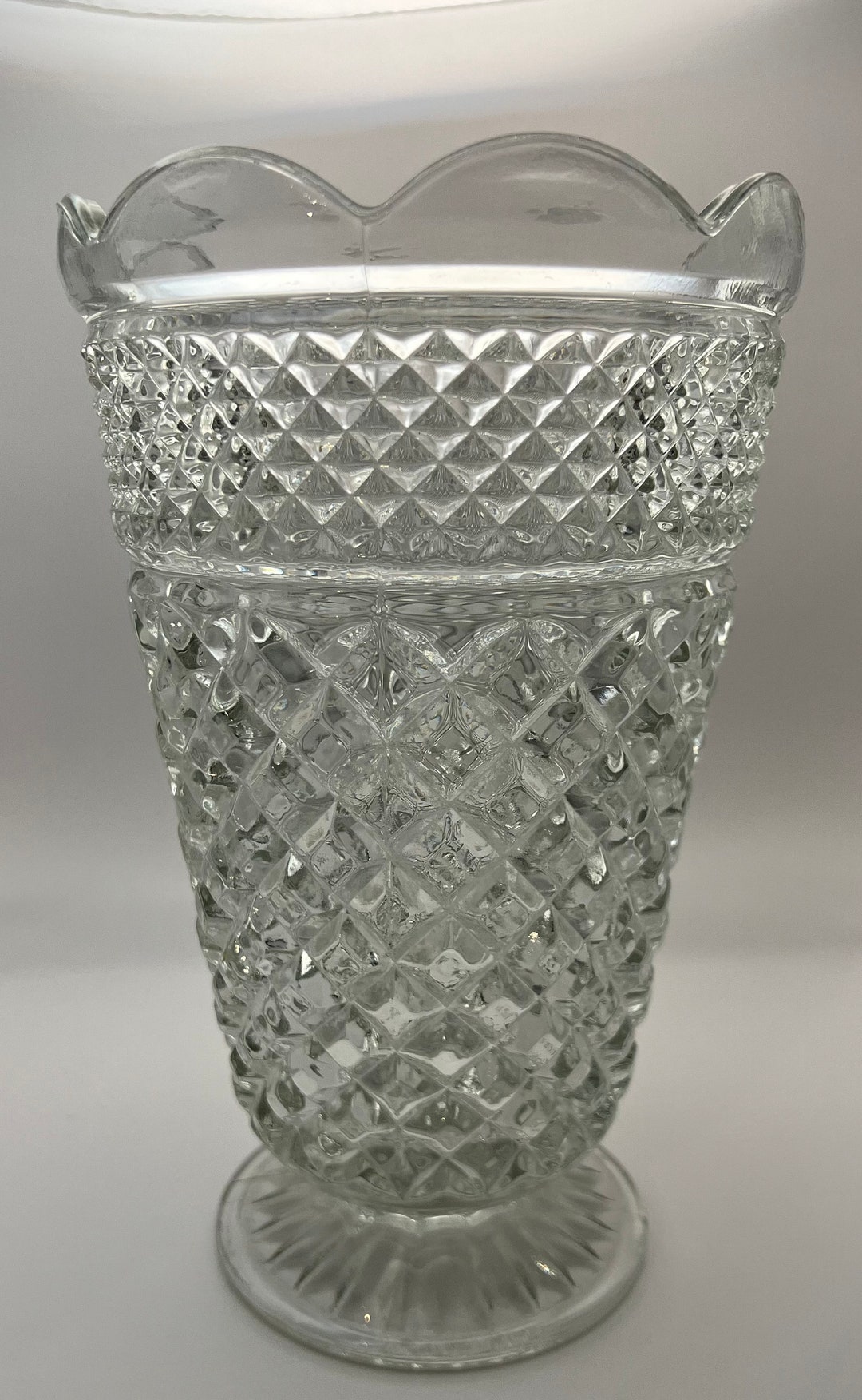Vintage Anchor Hocking Glass Vase - Wexford Pattern - Etsy