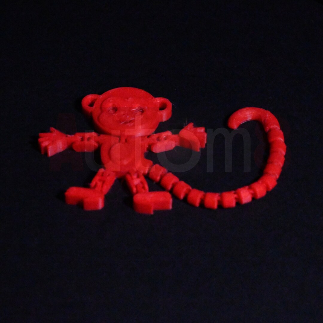 Monkey Flexible 3D Printed Animal Articulated Flexi Fidget Desk Toy ...