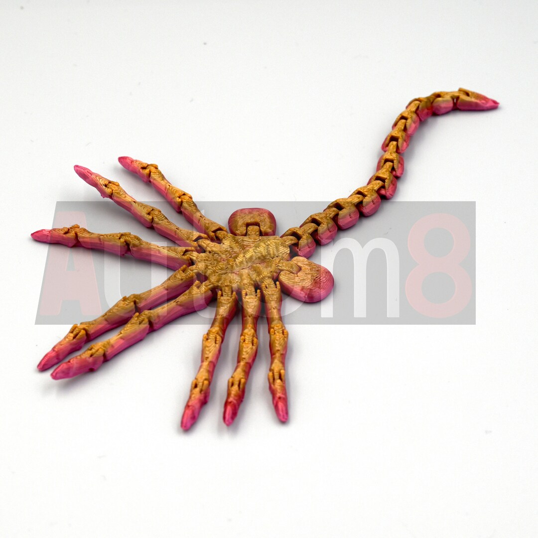 Alien Face-hugger Flexible 3D Printed Animal Articulated - Etsy