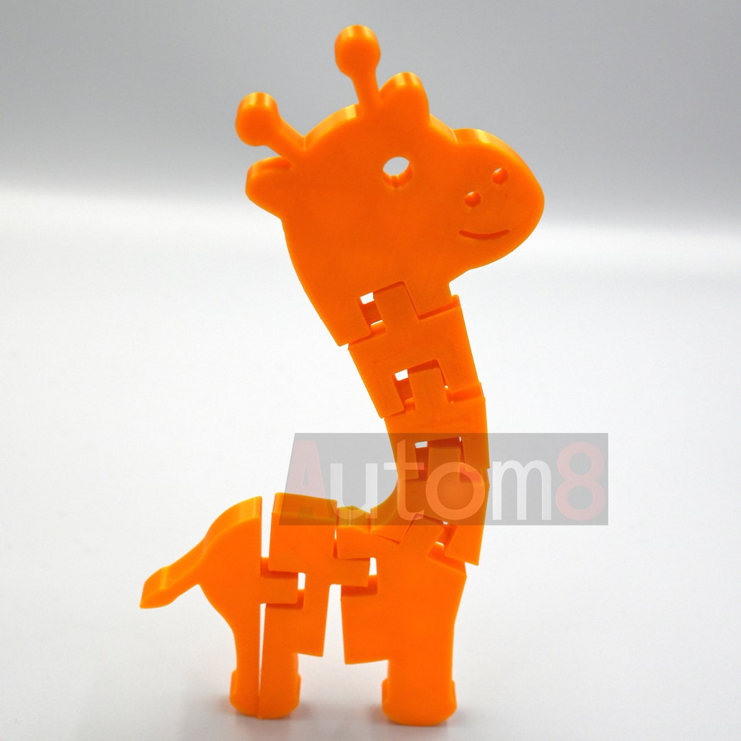 Giraffe - Flexible 3D Printed Animal Articulated Flexi Fidget Desk Toy ...