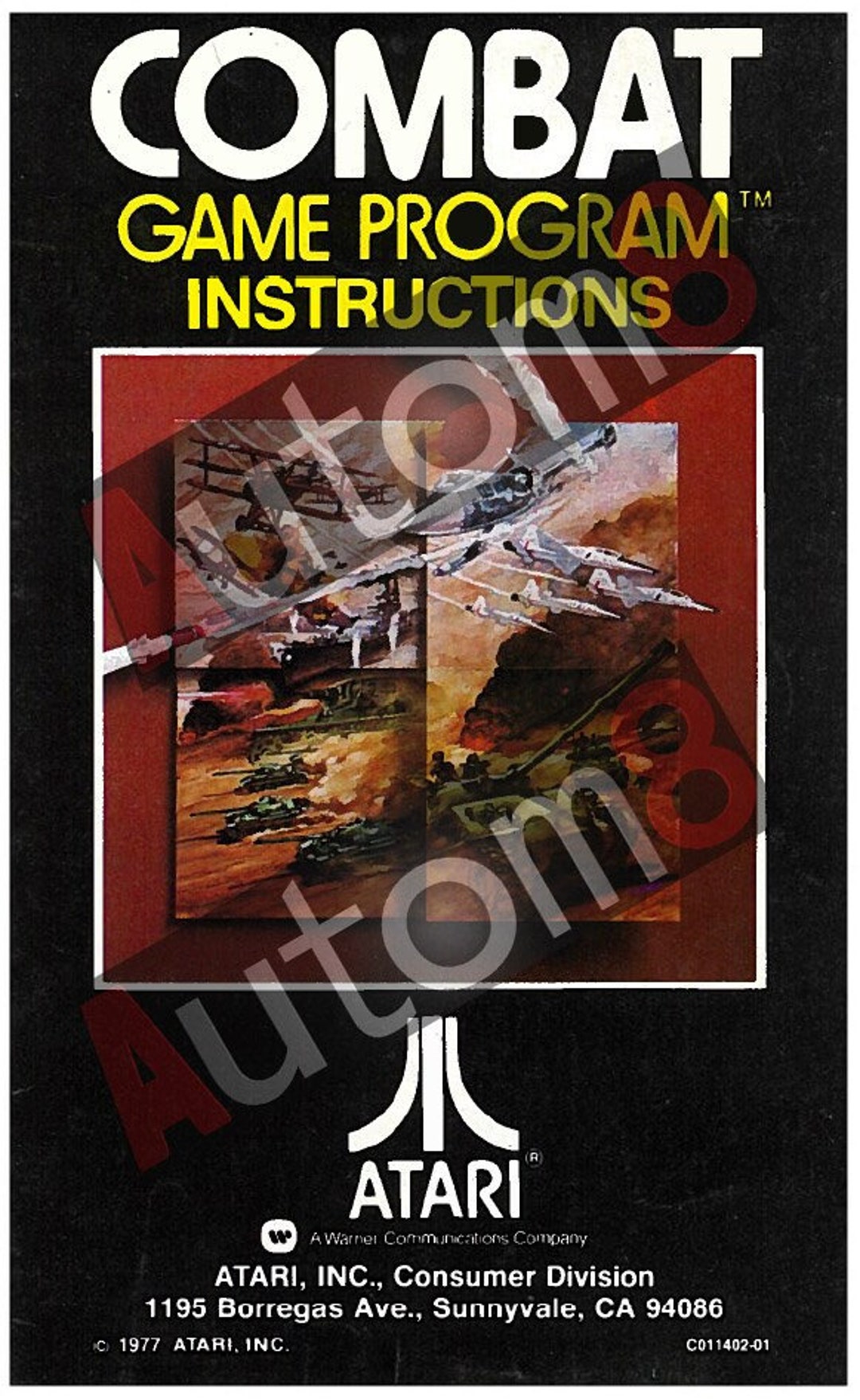 Atari 2600 Combat Game Manual Original PDF Rare High Quality Atari 2600 ...