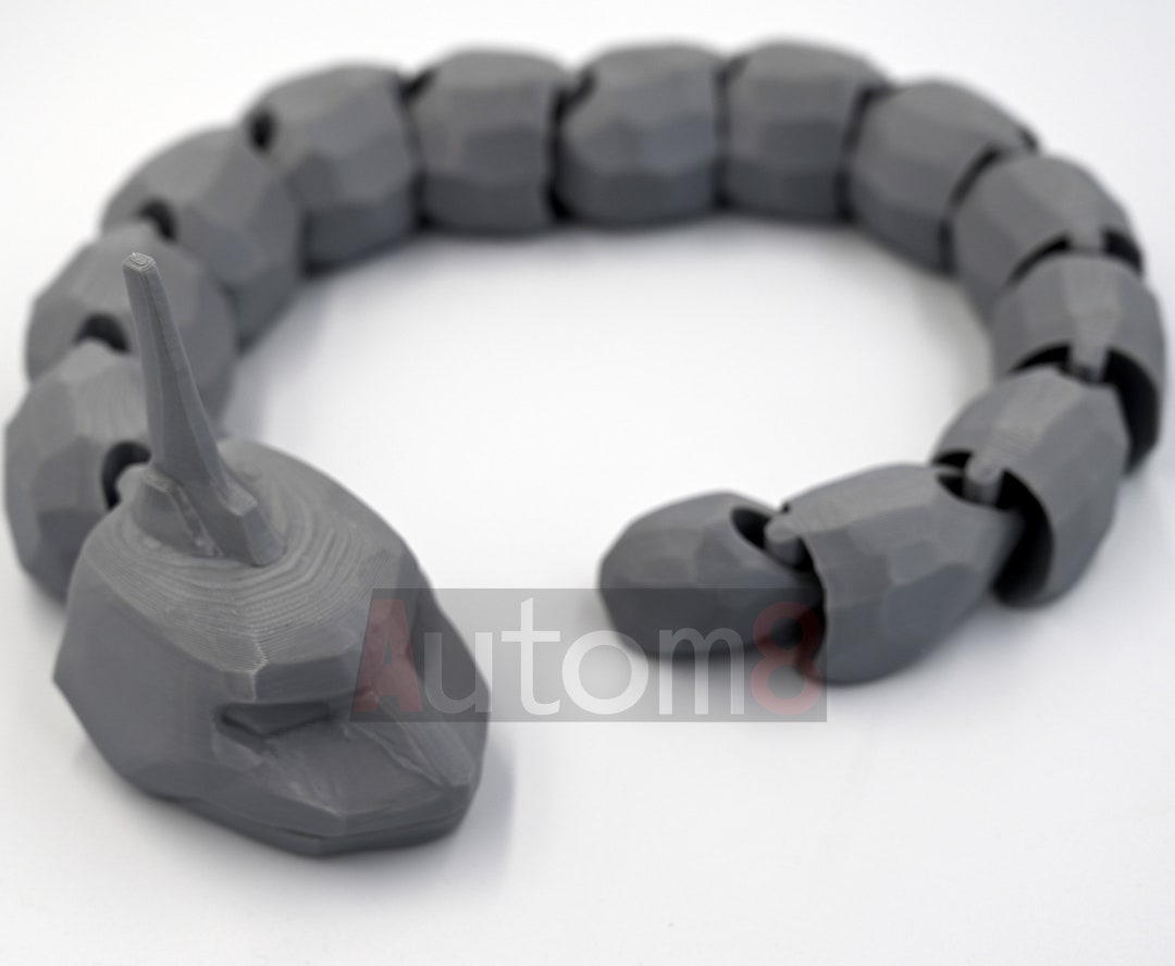 Onix Fan Made Pokemon Flexible 3D Printed Animal Articulated - Etsy