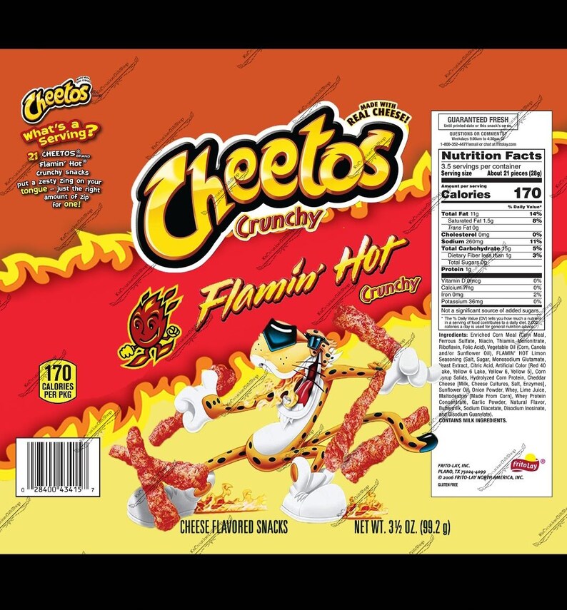 Hot Cheetos 22 Ounce Water Bottle OR 20 Ounce Stainless Steel Tumbler ...