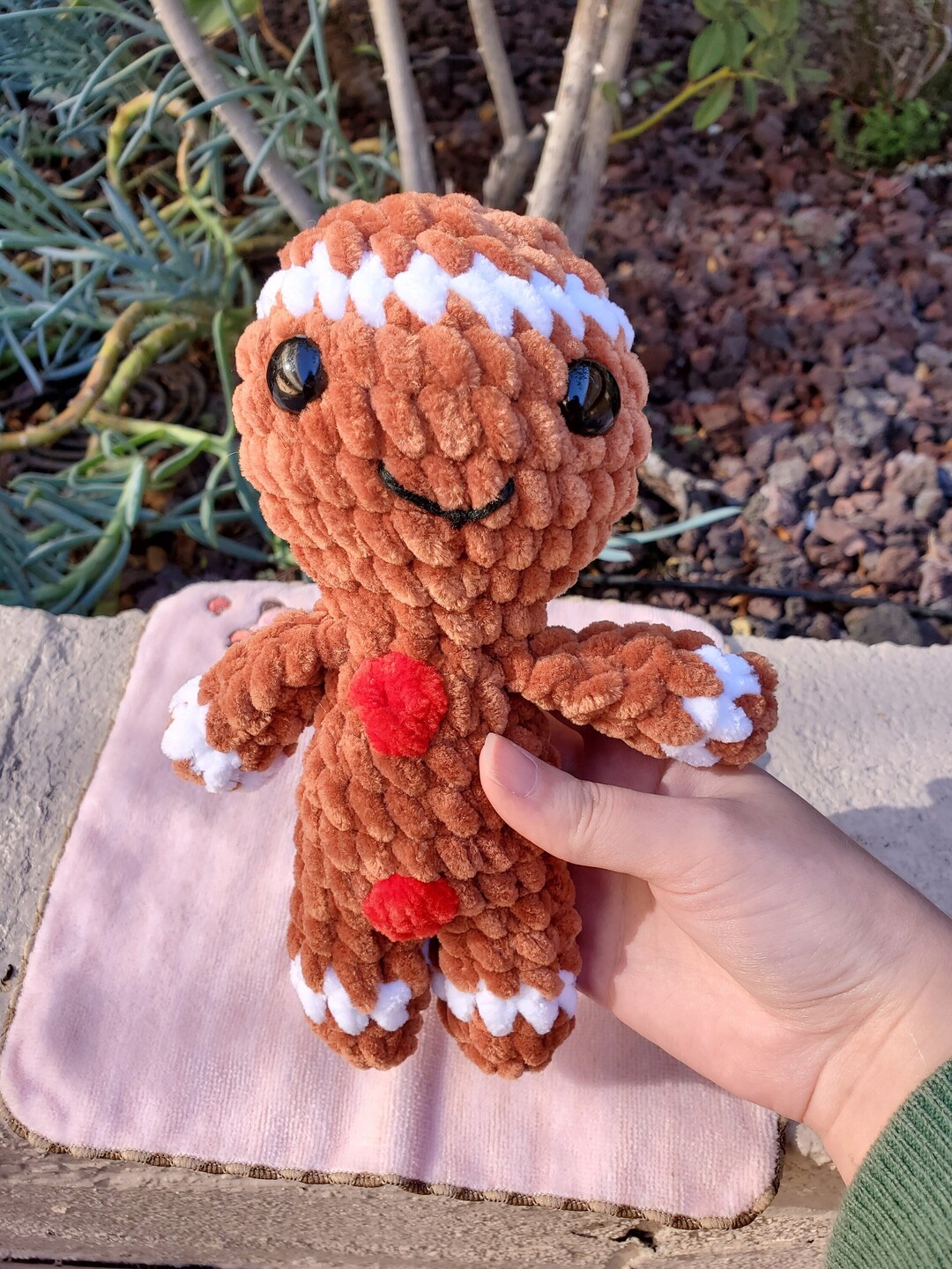 Gingerbread Man Stuffed Crochet Holiday Plushie Amigurumi - Etsy