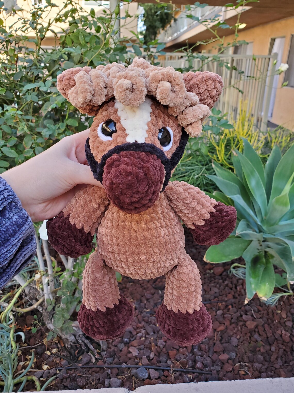 Horse Crochet Plushie Hazel the Horse Crochet Amigurumi Stuffed Plushie ...