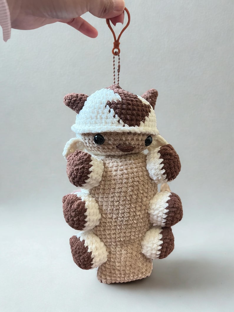 Fluffy Flying Bison Bag Charm – Handmade Plush Accessory - Etsy