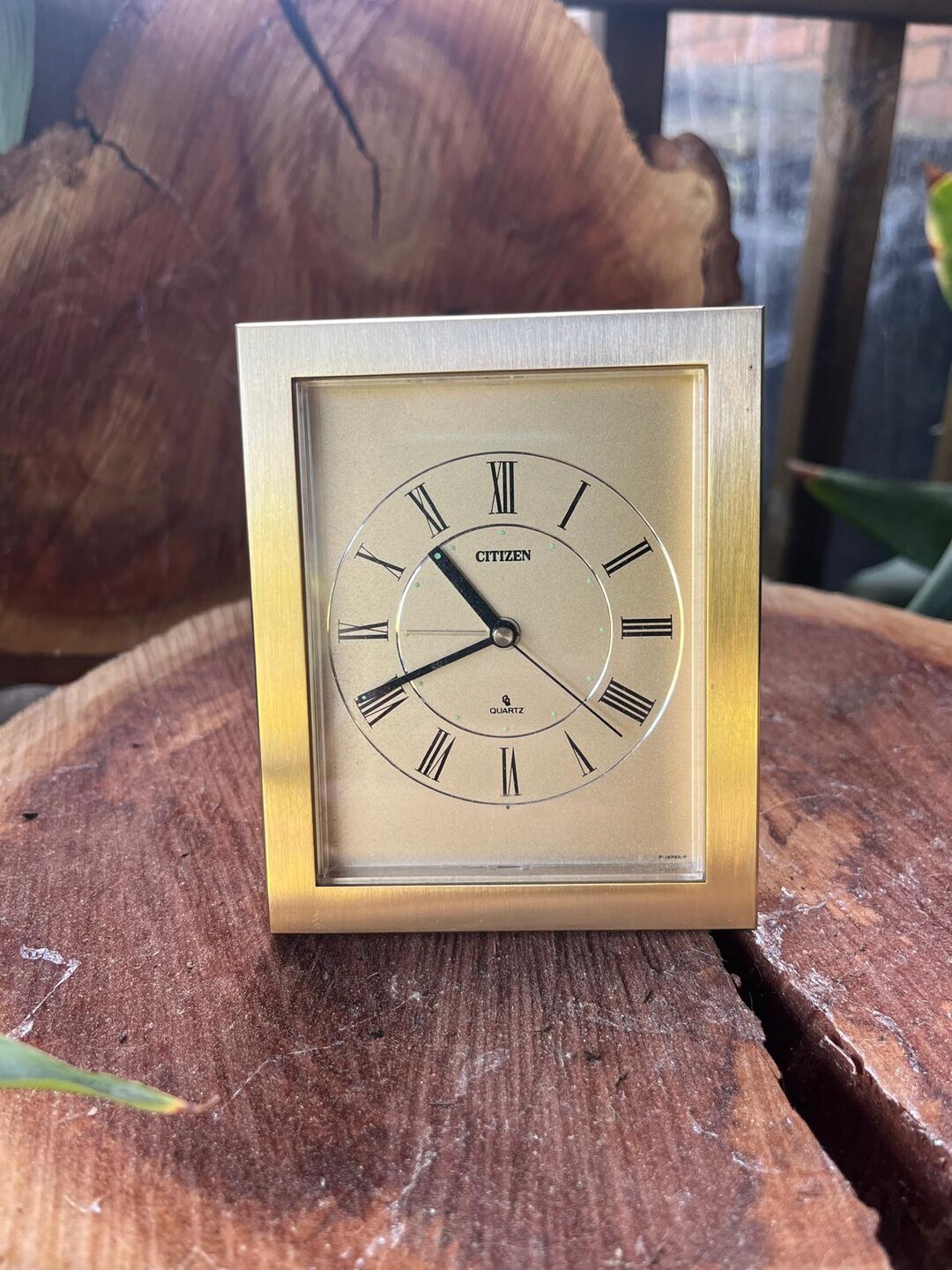 Vintage Citizen Gold-plated Table Clock – Battery-operated, Elegant and ...