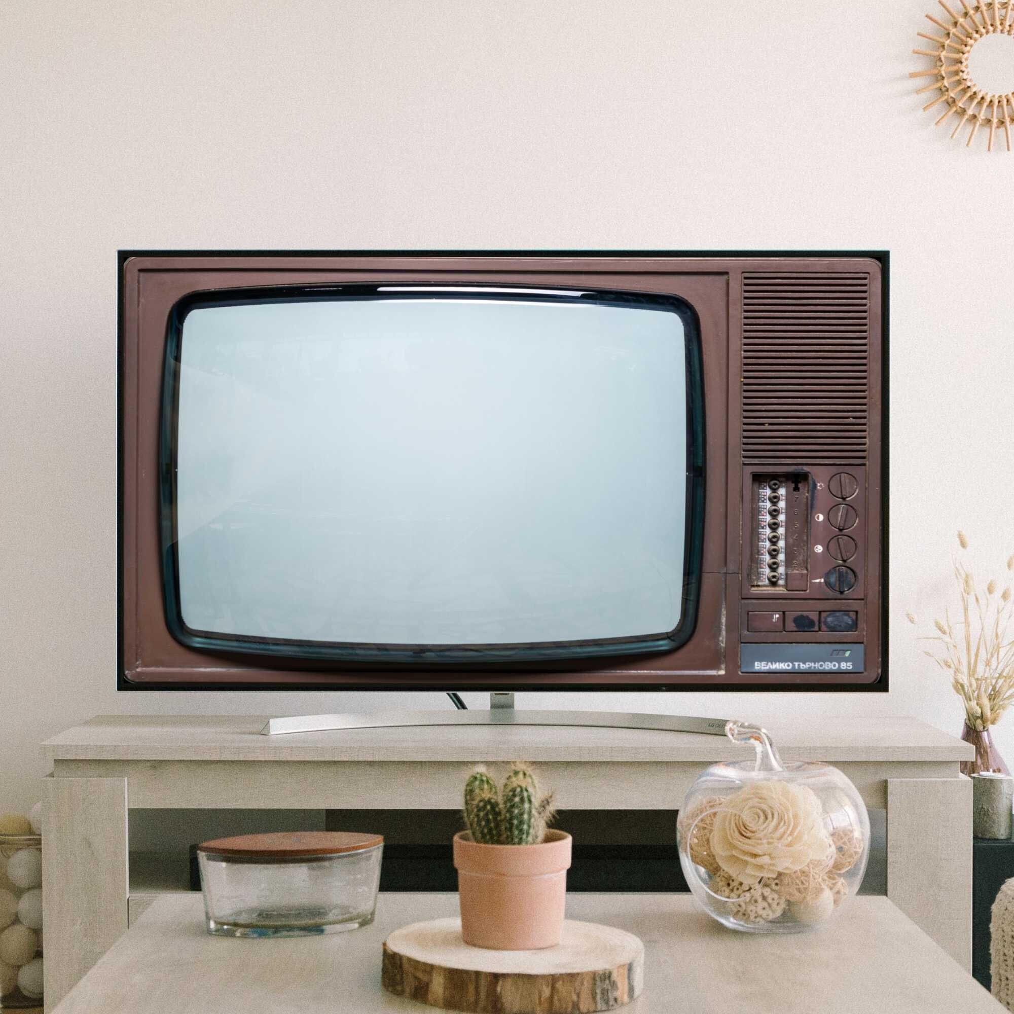 Samsung Frame TV Art Retro, Vintage Wall Art, Old Television Frame TV ...