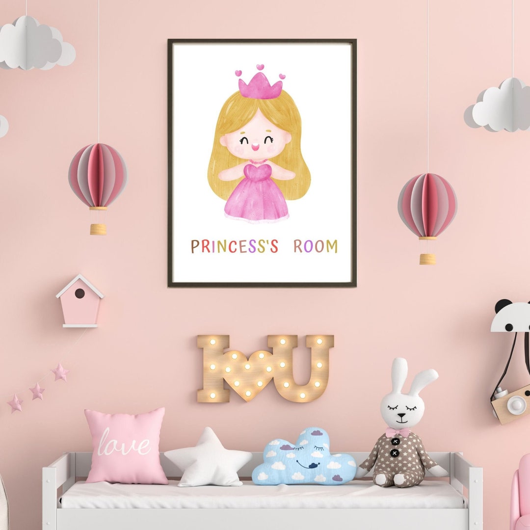 Princess Room Wall Art Princess Wall Decor Girls Wall Art - Etsy