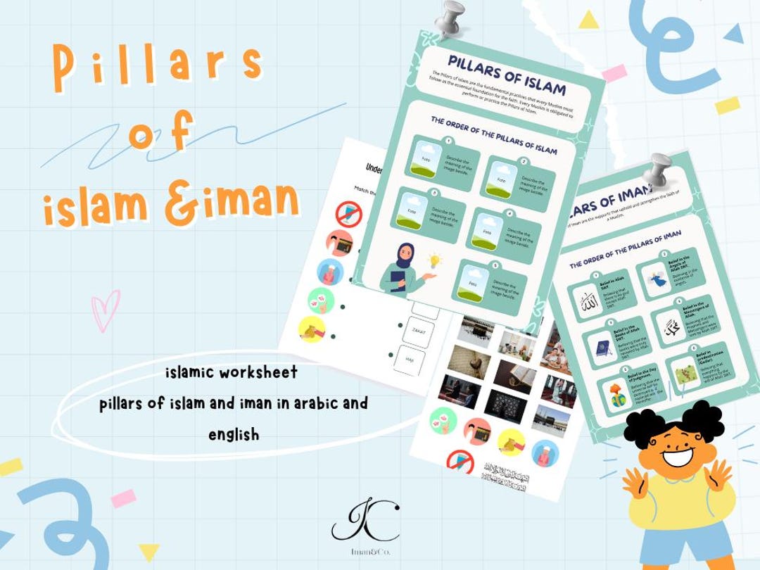 The Five Pillars of Islam Activity Pages, Easy Kids Printable, Islamic ...